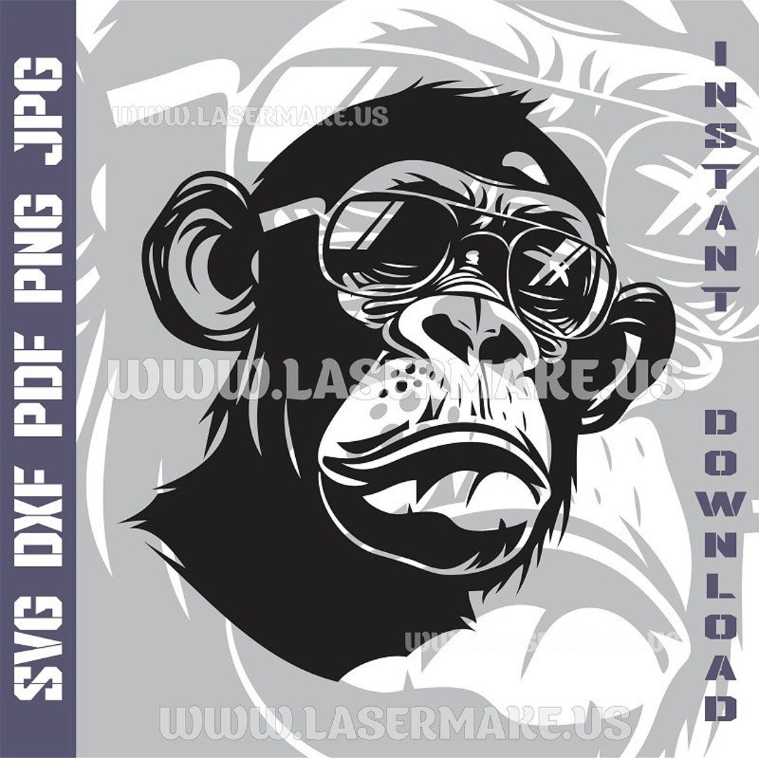Monkey SVG File | Cut File for Cricut | Printable Png| SVG Dxf Cut ...