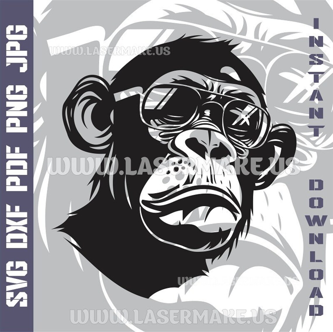 Monkey SVG File Cut File for Cricut Printable Png SVG Dxf Cut Files ...