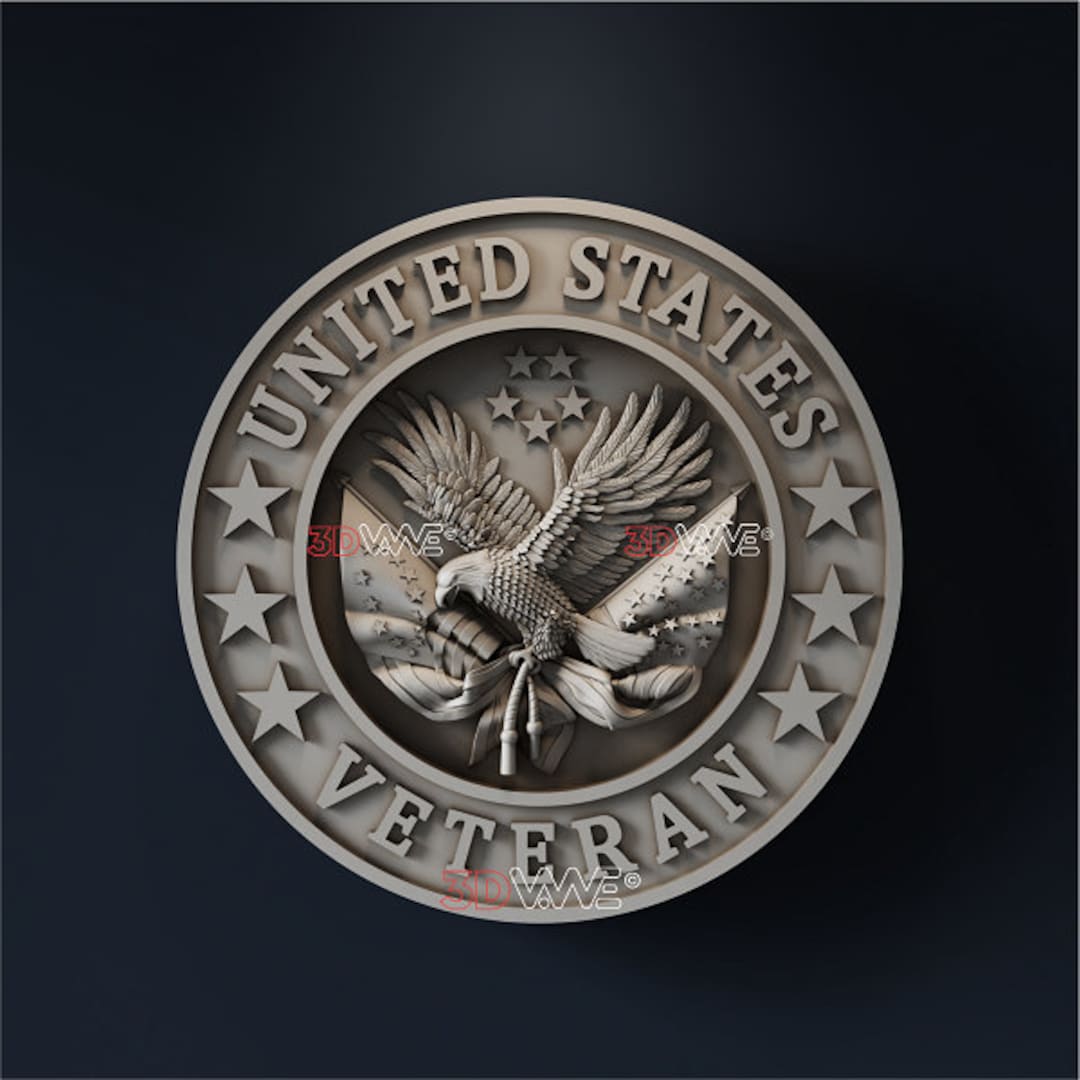 Patriotic Design | American Veteran | 3d Model | STL | CNC Files | Wall ...