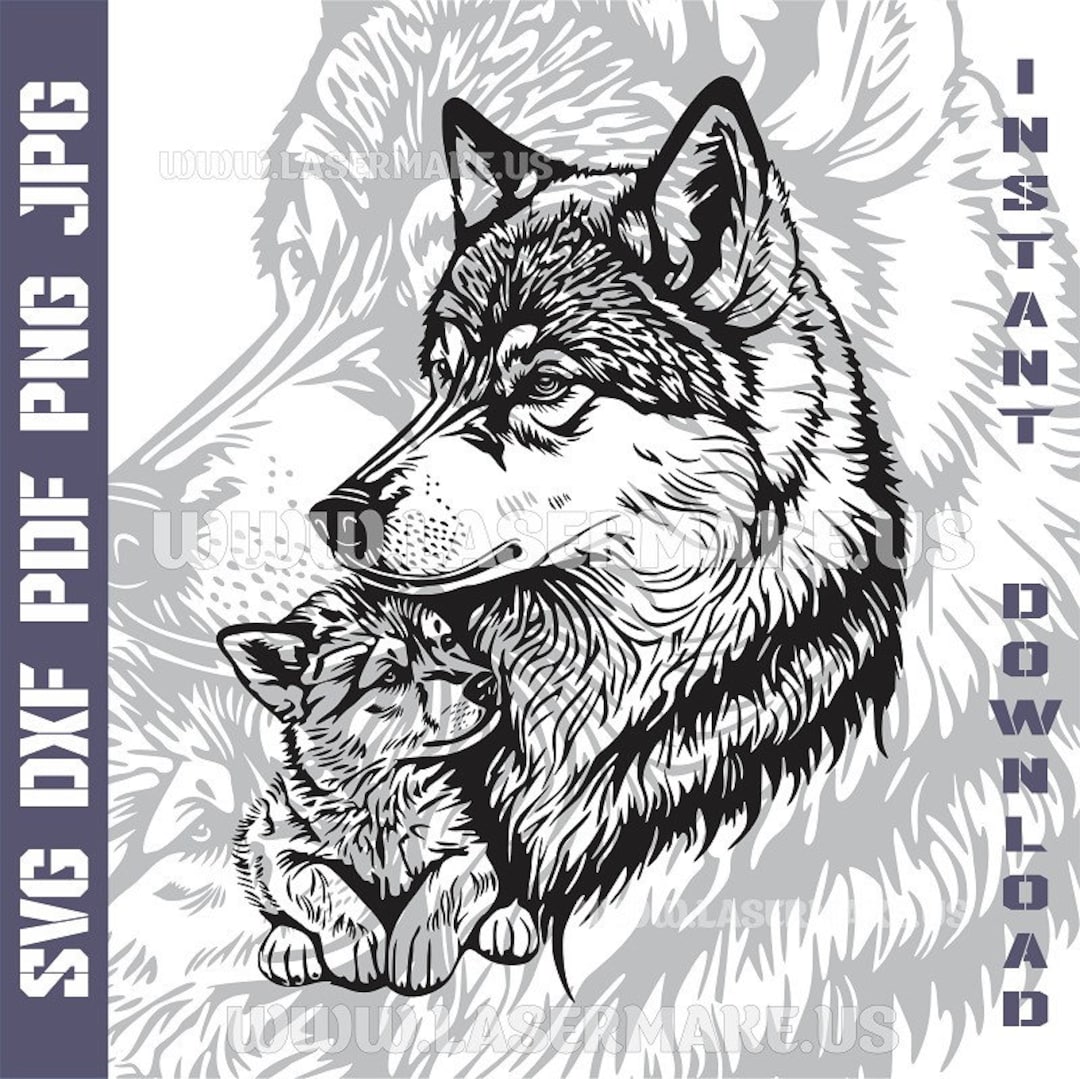 Wolves SVG File | Cut File for Cricut | Printable Png| SVG Dxf Cut ...