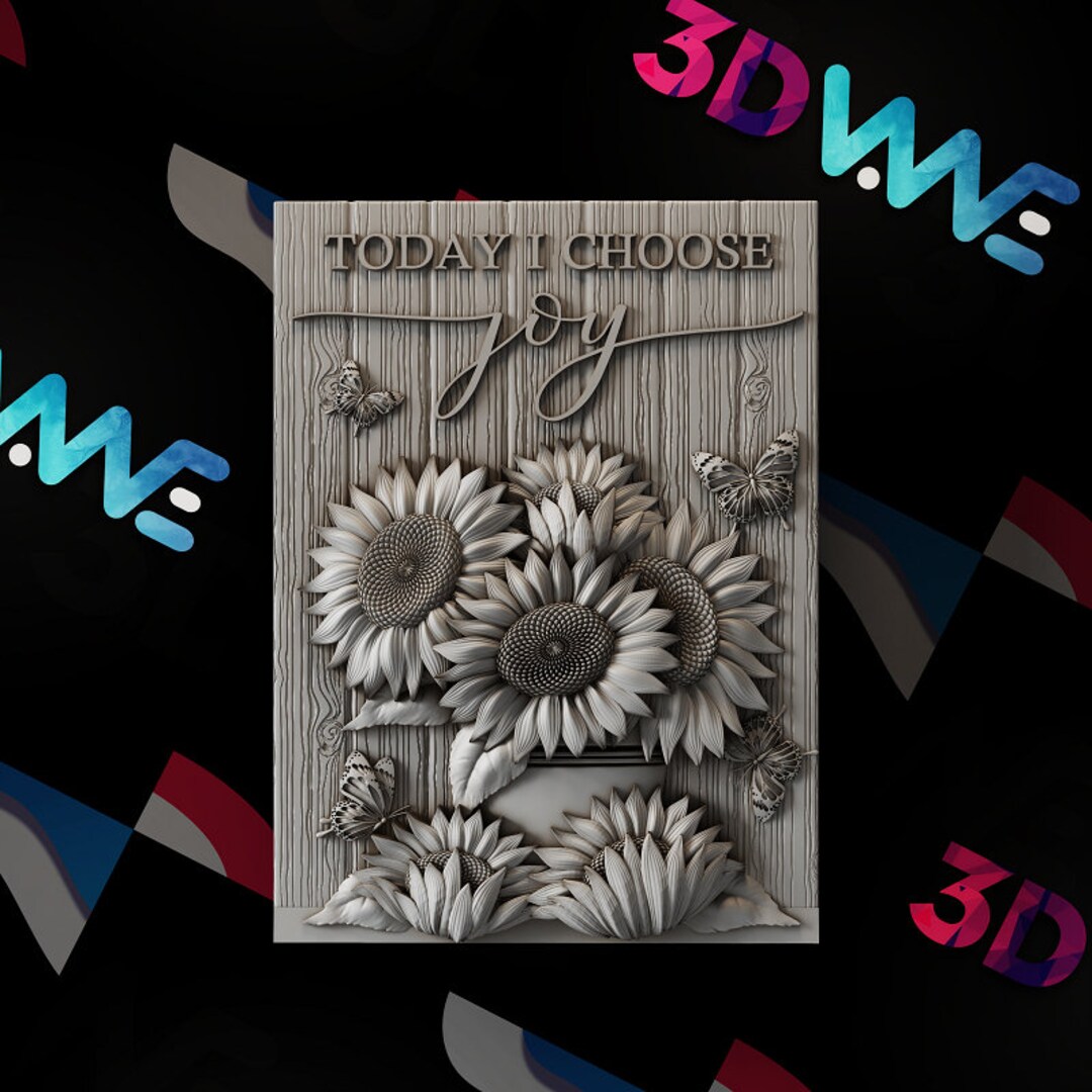 Sunflowers | Welcome Sign | 3d Model | STL | CNC Files | Wall Decor ...