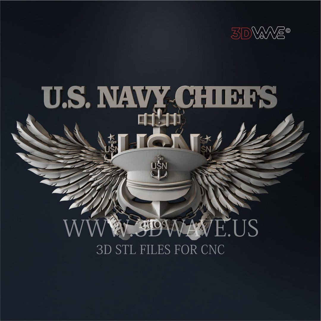 3D STL File: US Navy Chiefs Digital Pattern | CNC Carving Template ...