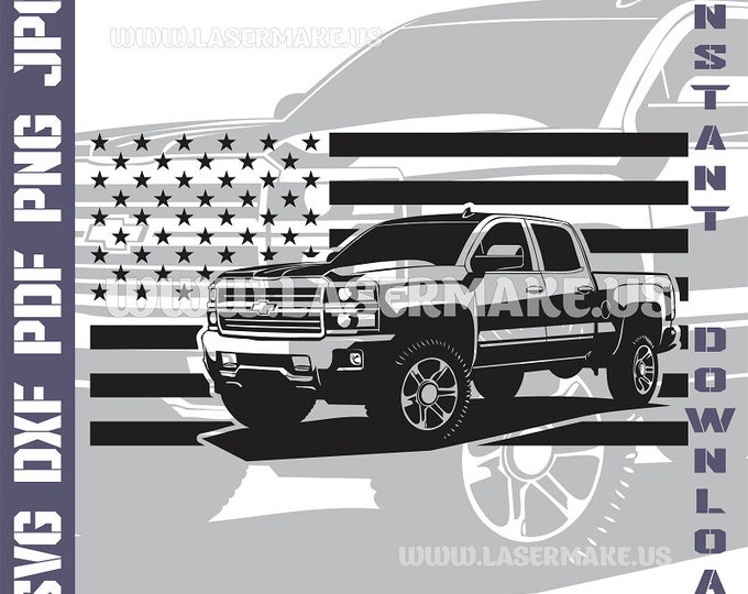 Chevrolet Silverado SVG File Cut File for Cricut Printable Png SVG Dxf ...