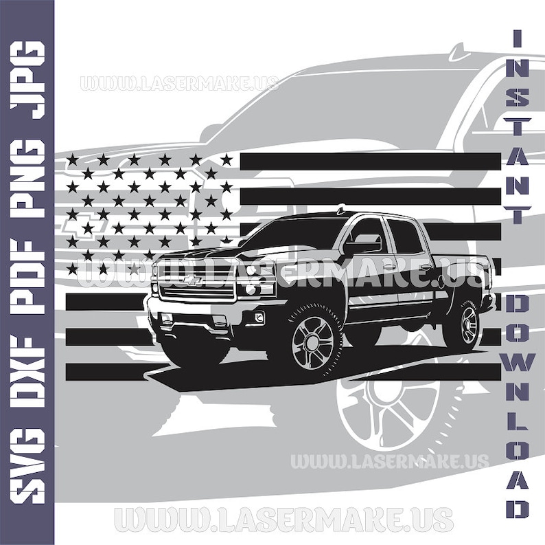 Chevrolet Silverado SVG File Cut File for Cricut Printable Png SVG Dxf ...