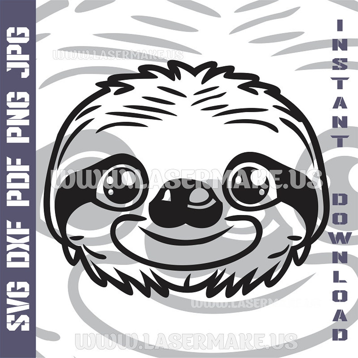 Sloth SVG File Cut File for Cricut Printable Png SVG Dxf Cut Files ...