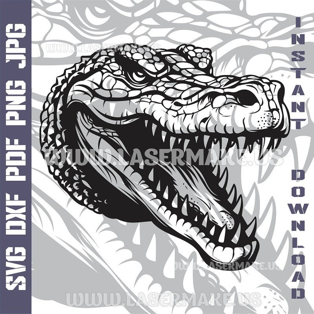 Alligator SVG File | Cut File for Cricut | Printable Png| SVG Dxf Cut ...