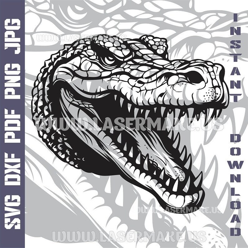Alligator SVG File | Cut File for Cricut | Printable Png| SVG Dxf Cut ...