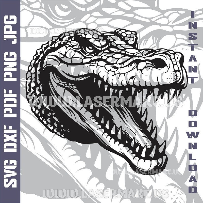 Alligator SVG File Cut File for Cricut Printable Png SVG Dxf Cut Files ...