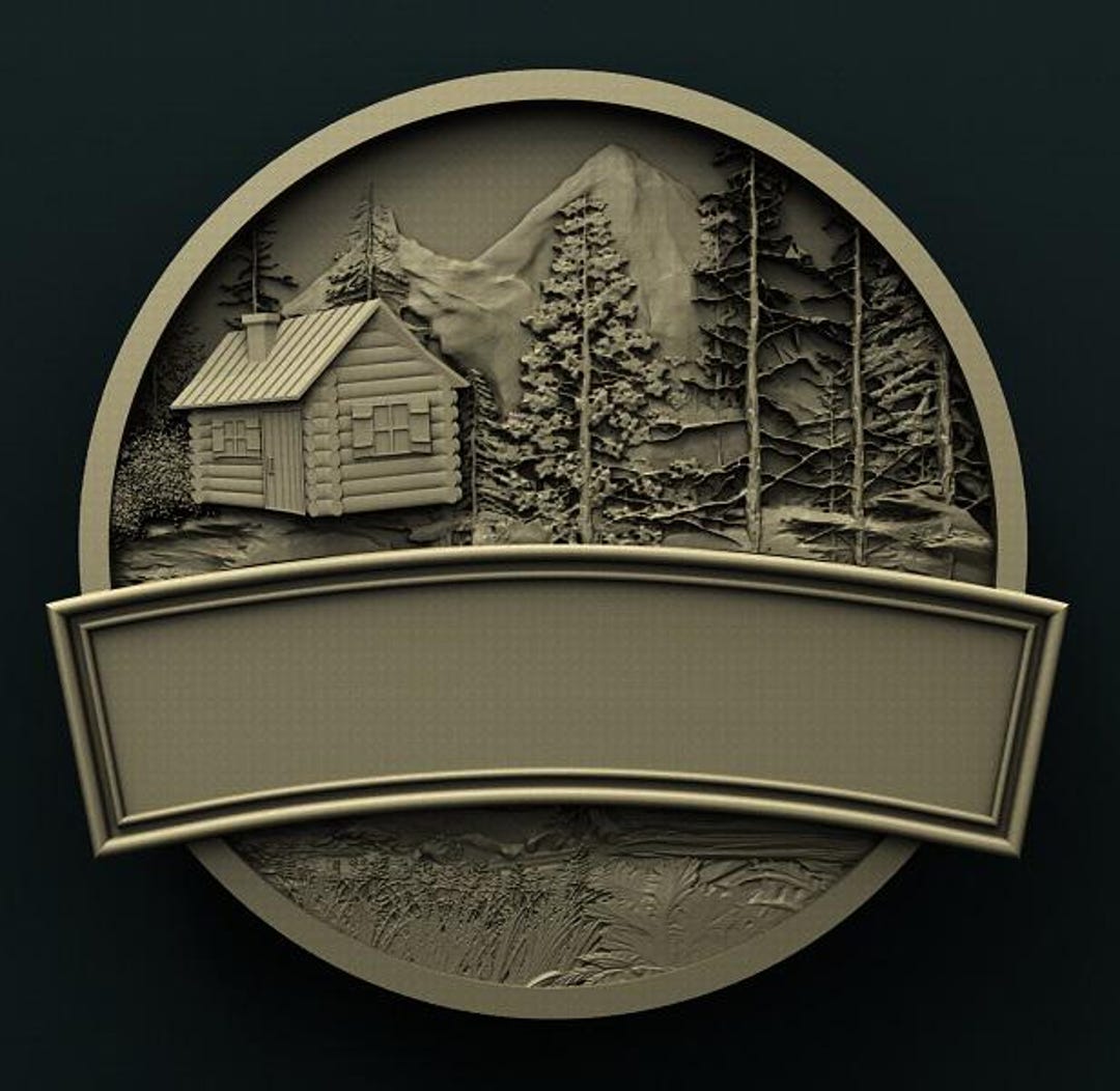 Cabin Welcome Sign 3D STL File: CNC Carving Template, Woodworking ...