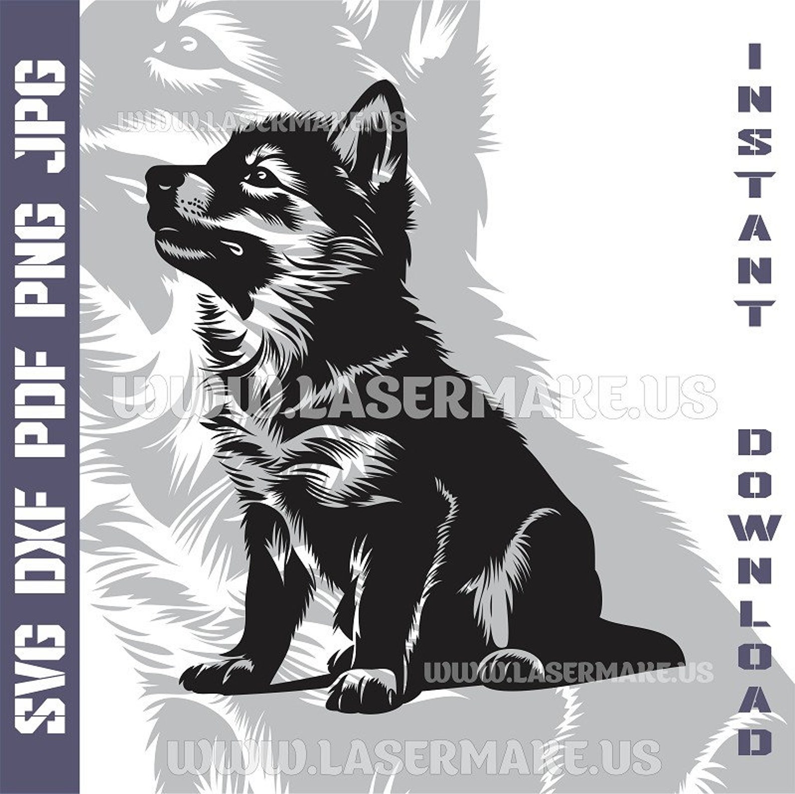 Wolf Puppy SVG File | Cut File for Cricut | Printable Png| SVG Dxf Cut ...