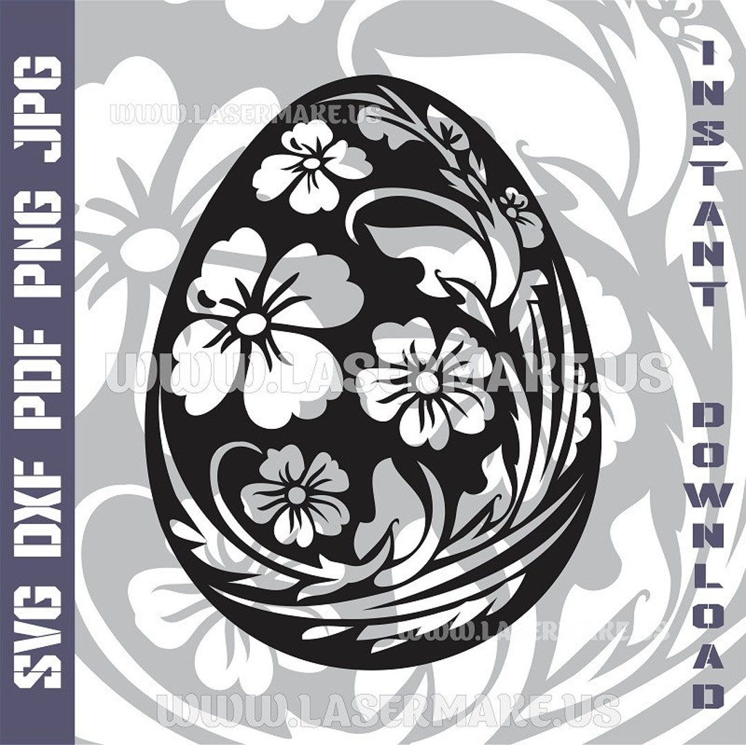 Easter Egg SVG File | Cut File for Cricut | Printable Png| SVG Dxf Cut ...