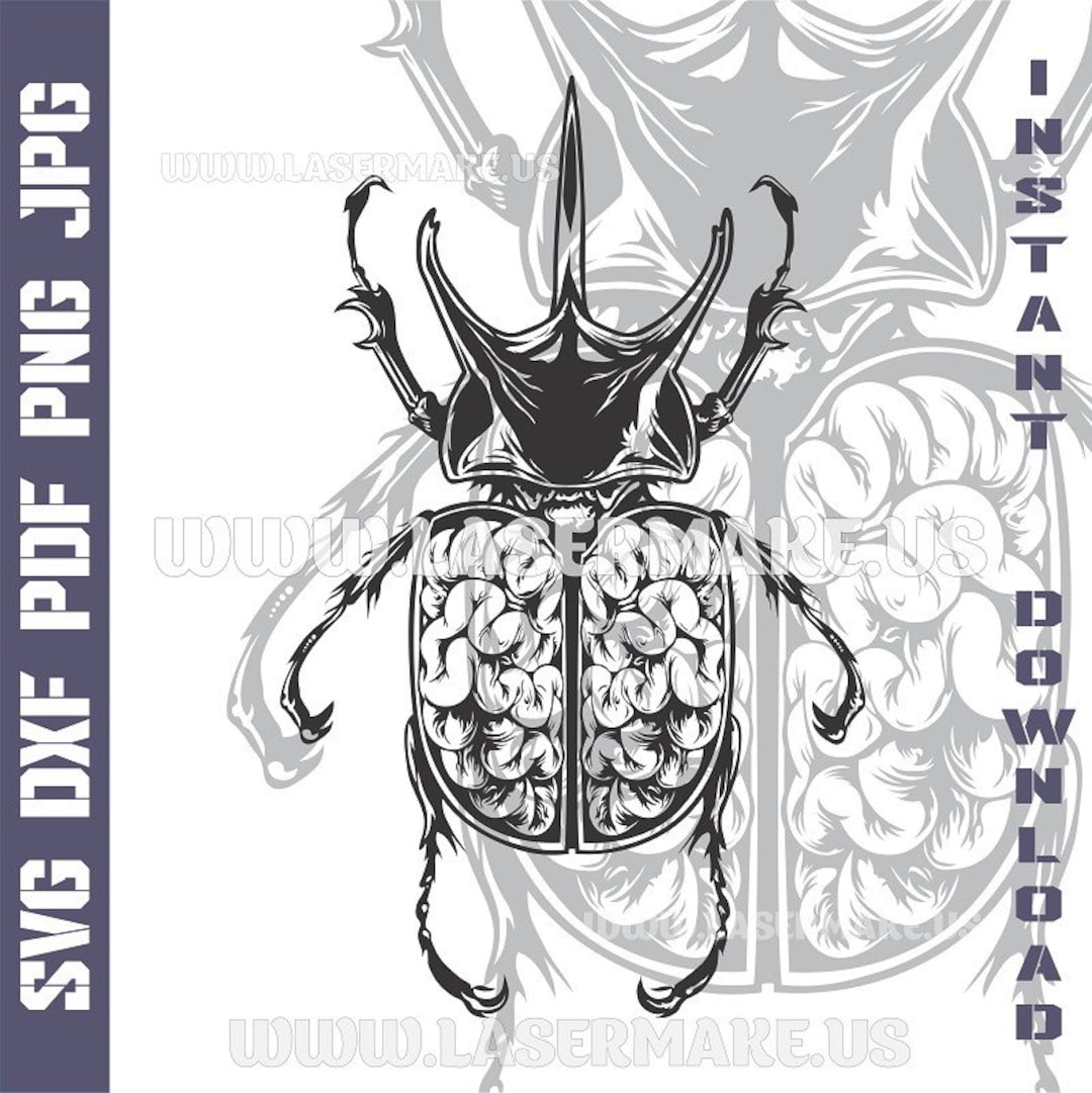 Brain Bug SVG File | Cut File for Cricut | Printable Png| SVG Dxf Cut ...