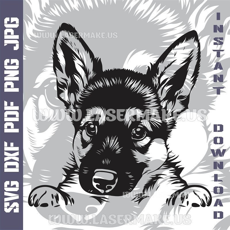 German Shepherd Puppy SVG File | Cut File for Cricut | Printable Png ...