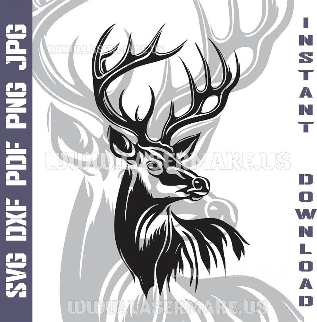 Deer SVG File Cut File for Cricut Printable Png SVG Dxf Cut Files Laser ...