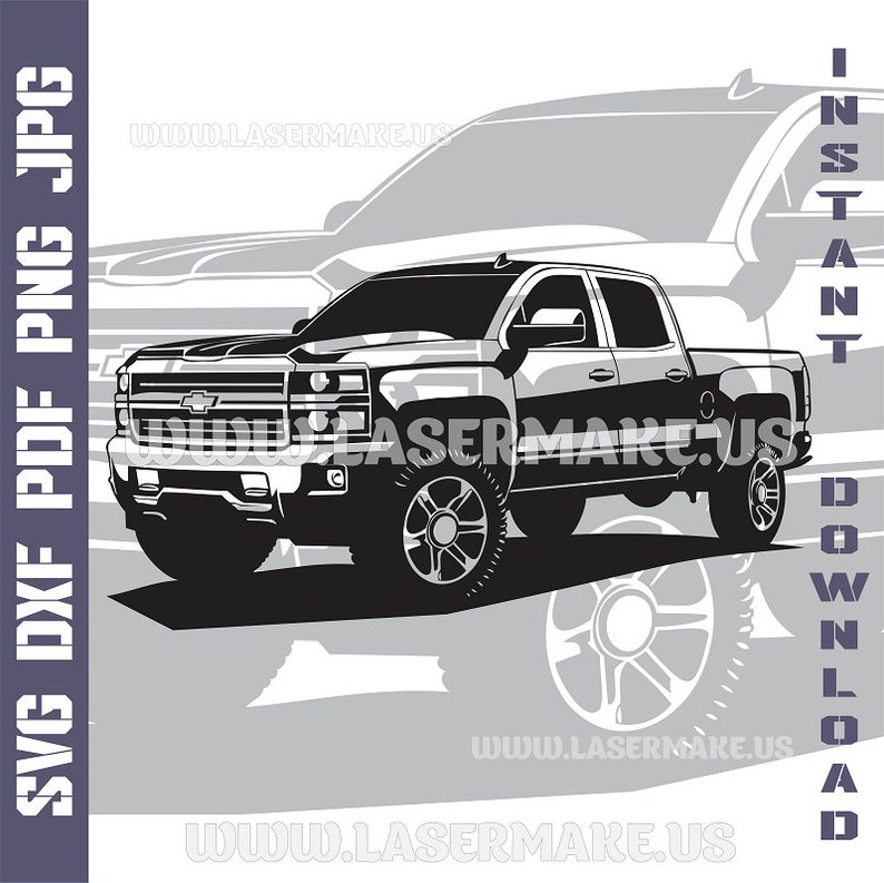 Chevrolet Silverado SVG File | Cut File for Cricut | Printable Png| SVG ...