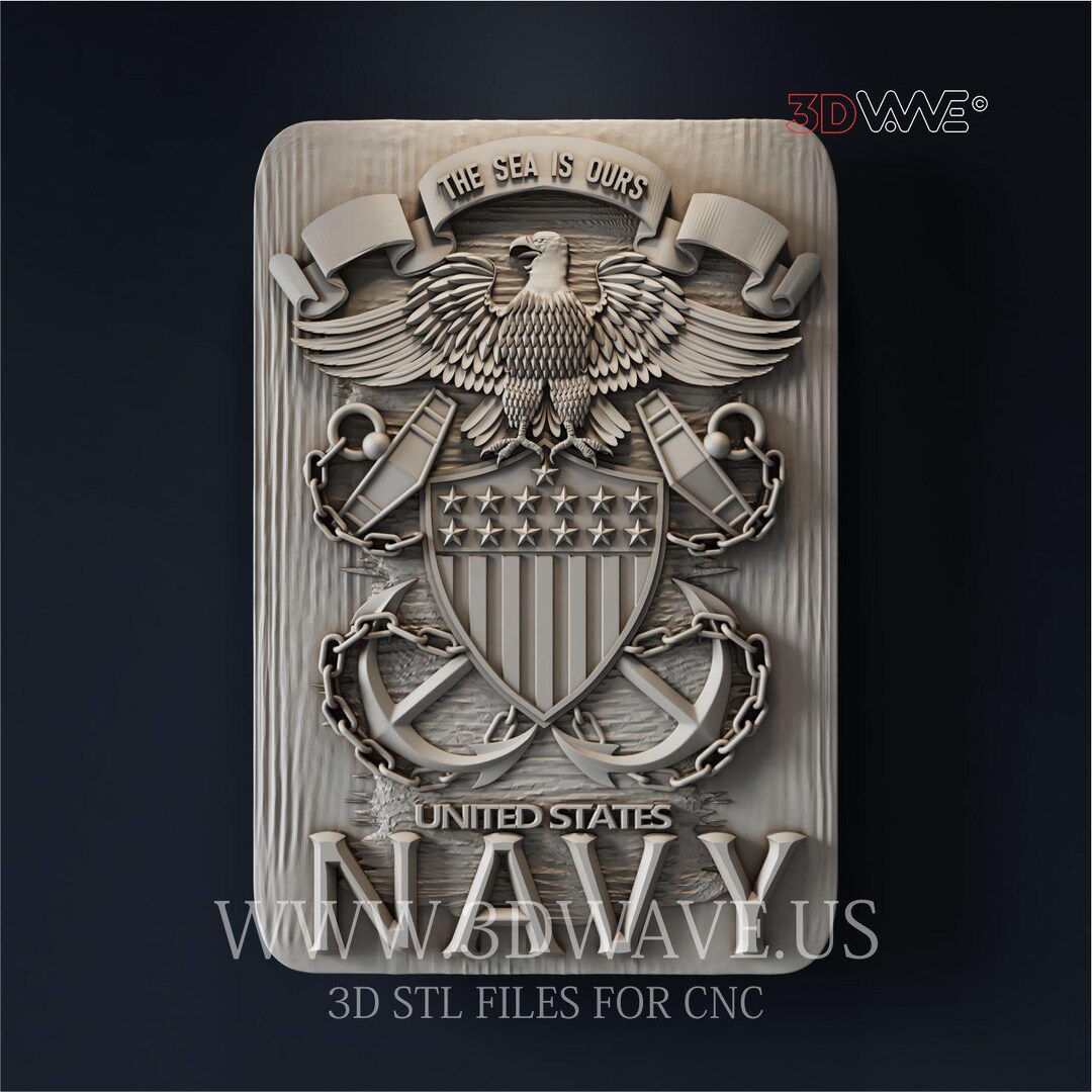 3D STL File: US Navy Digital Pattern | CNC Carving Template | Digital ...