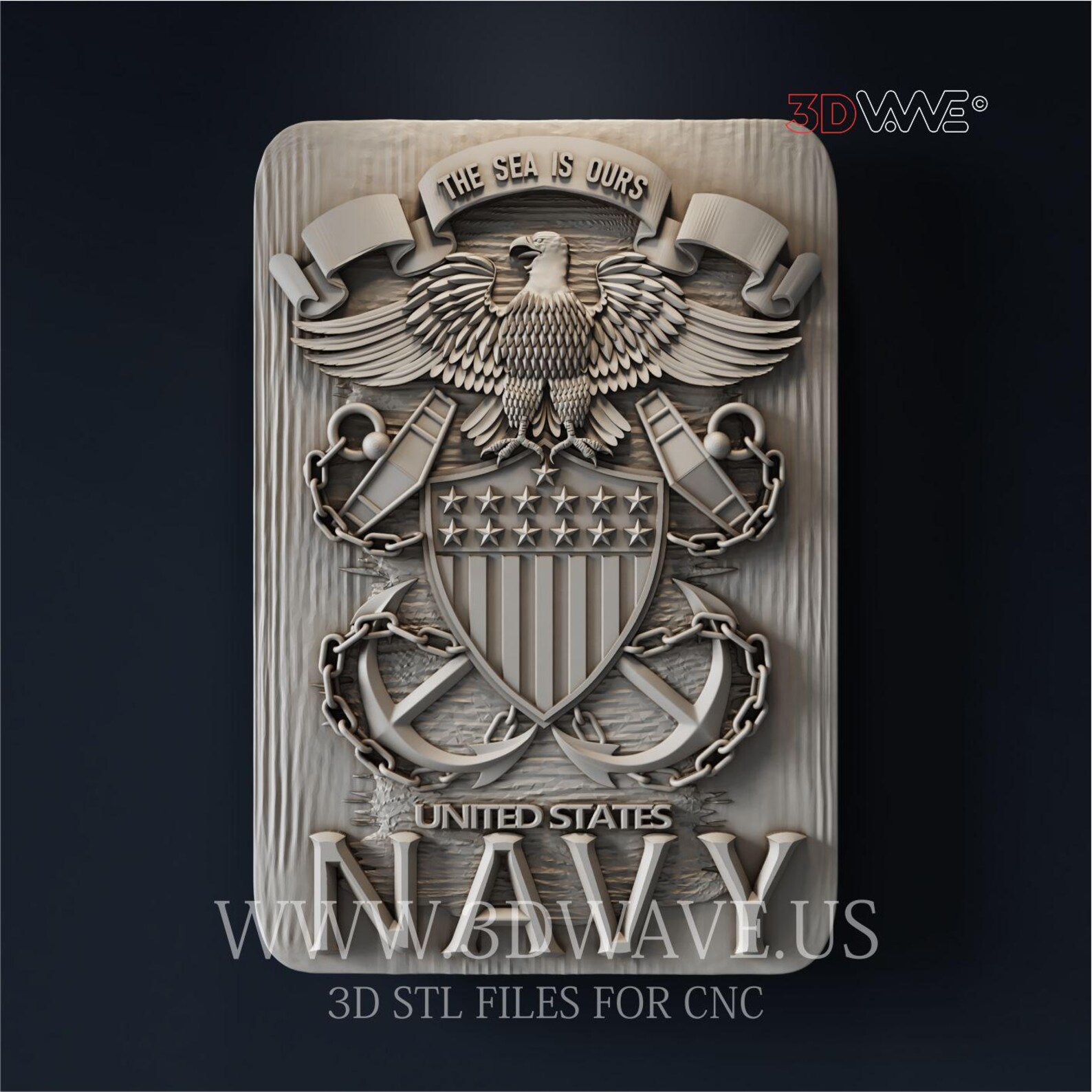 3D STL File: US Navy Digital Pattern | CNC Carving Template | Digital ...