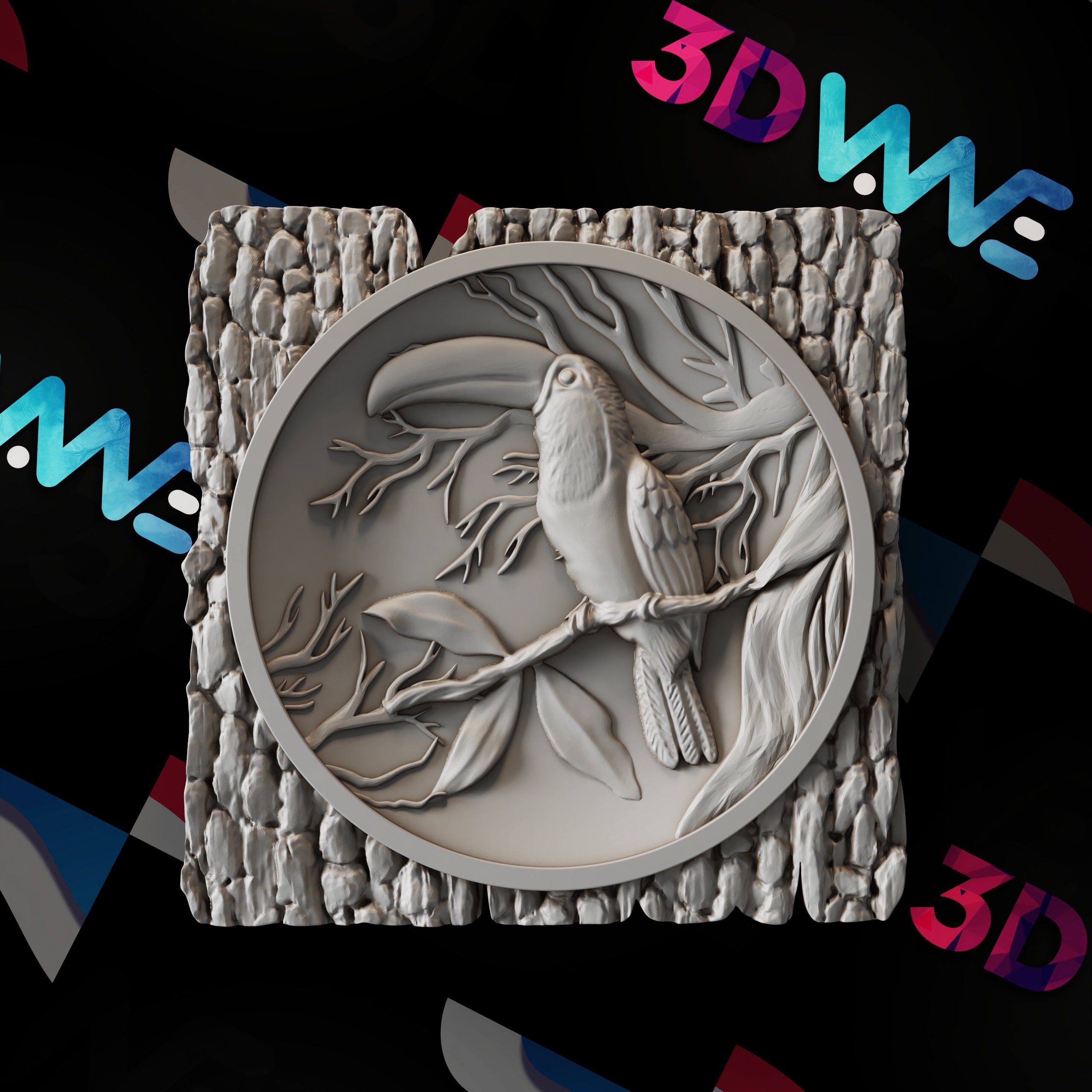 Tucano 3d Stl | Stag | 3d Model | STL | CNC Files | Wall Decor | Wood ...