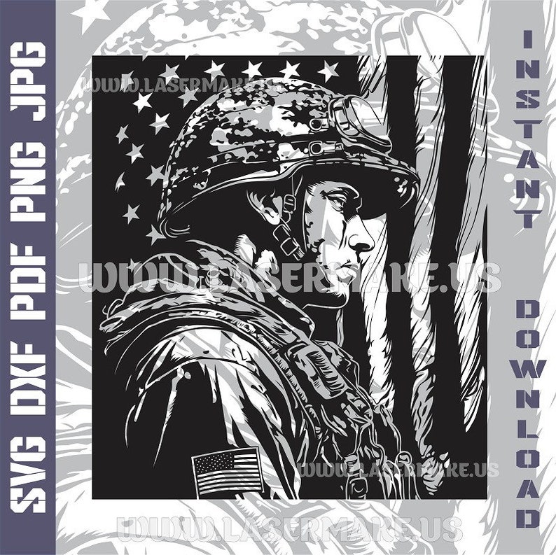 American Veteran SVG File Cut File for Cricut Printable Png SVG Dxf Cut ...