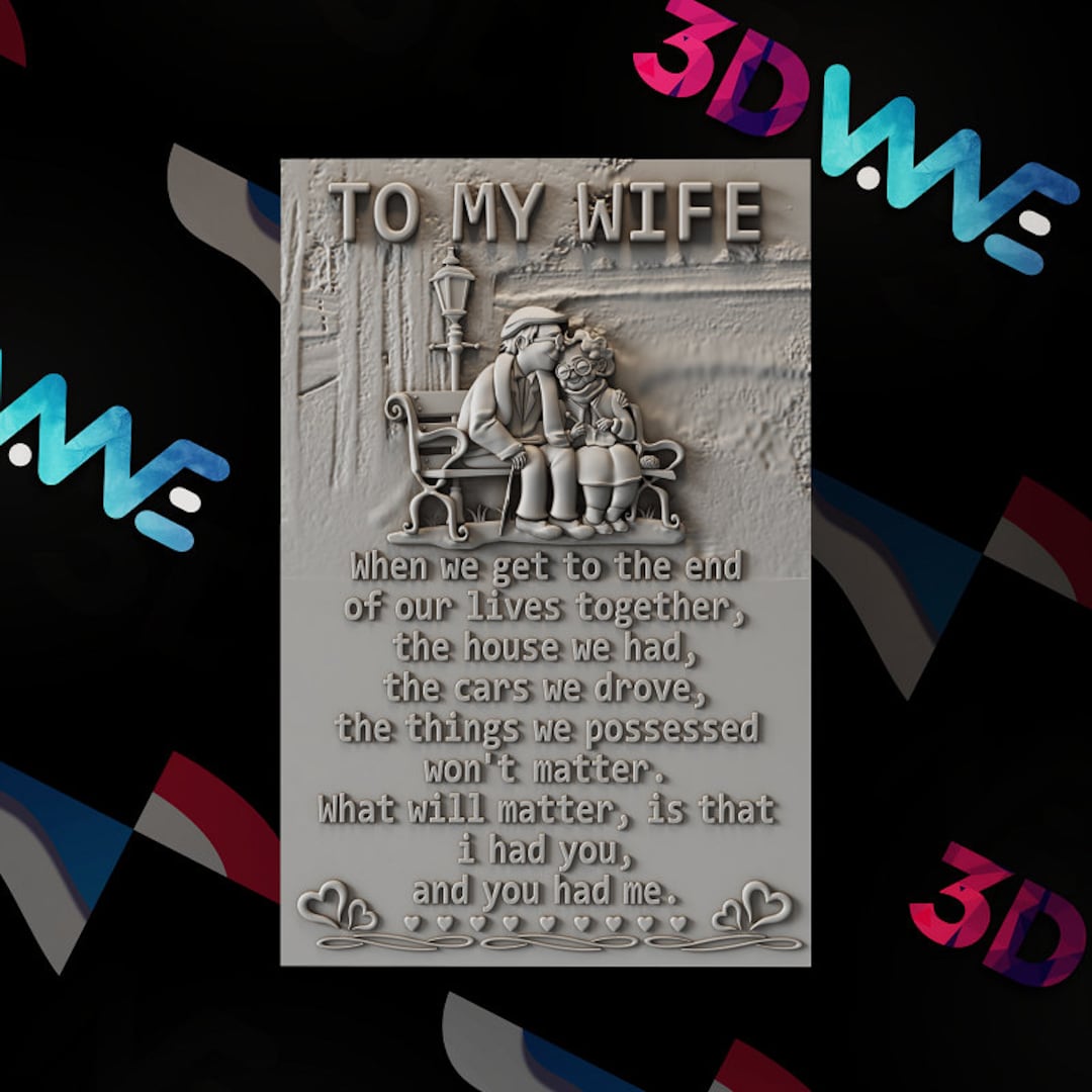 Family Sign | Wife | Husband | 3d Model | STL | CNC Files | Wall Decor ...