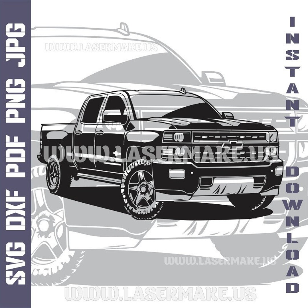 Chevrolet Silverado SVG File Cut File for Cricut Printable Png SVG Dxf ...