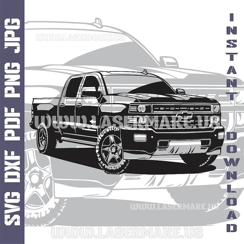 Chevrolet Silverado SVG File Cut File for Cricut Printable Png SVG Dxf ...
