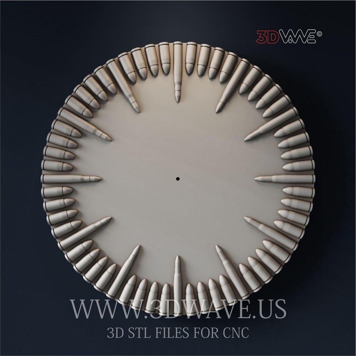 Military Wall Clock 3D STL File: CNC Carving Template (digital Files ...