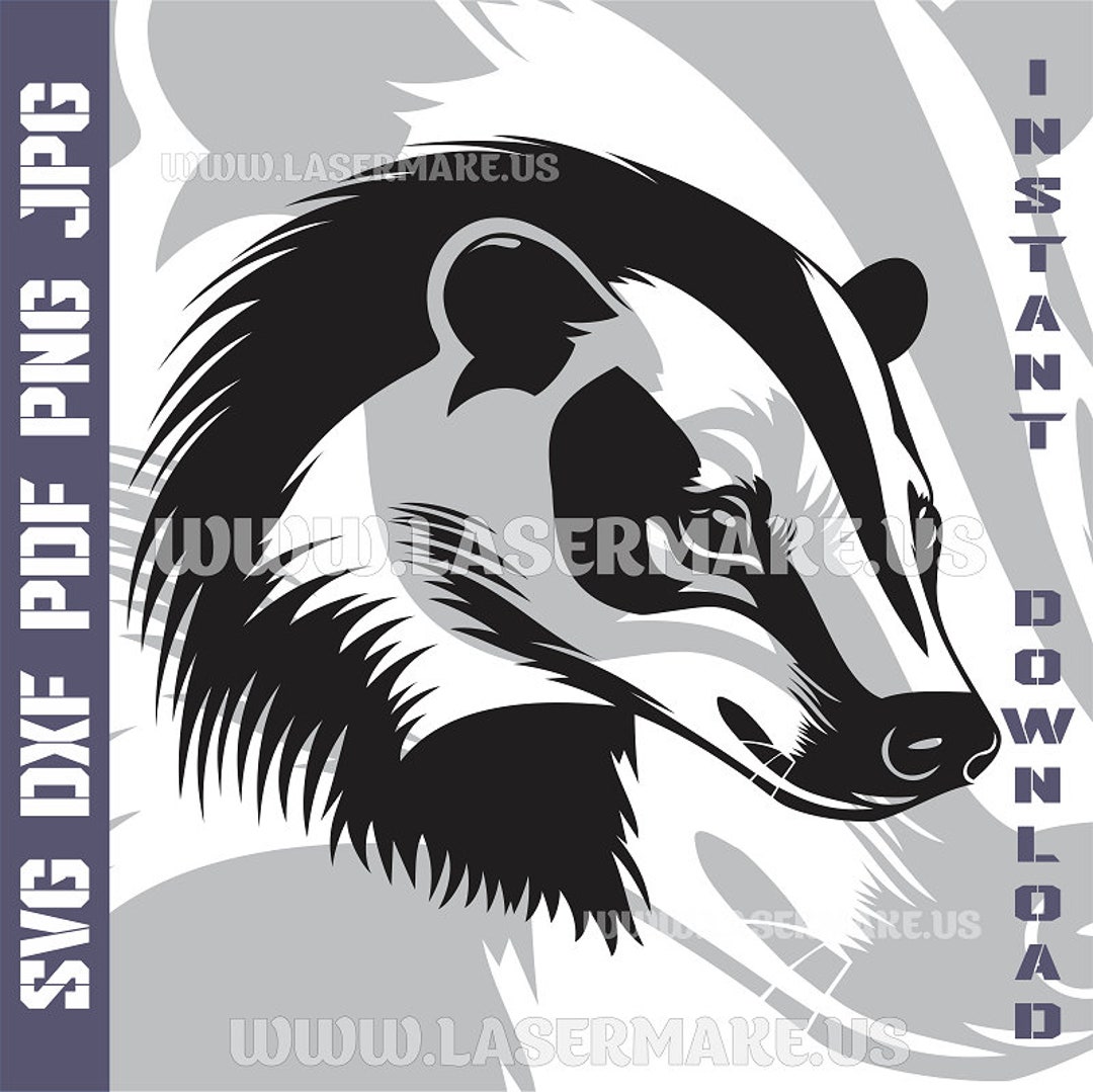 Badger SVG File | Cut File for Cricut | Printable Png| SVG Dxf Cut ...