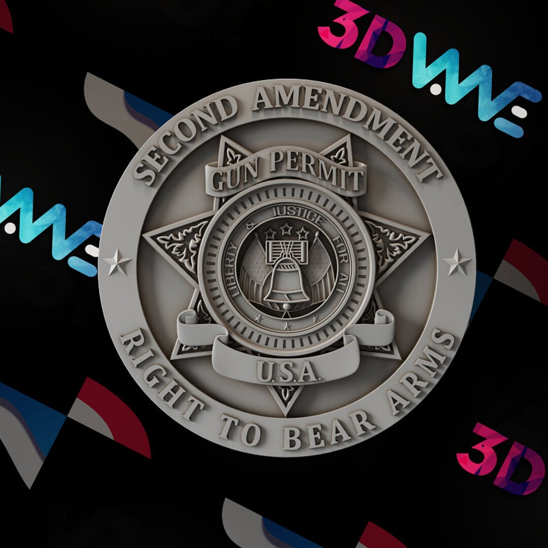 Second Amendment | American | Patriotic | 3d Model | STL | CNC Files ...