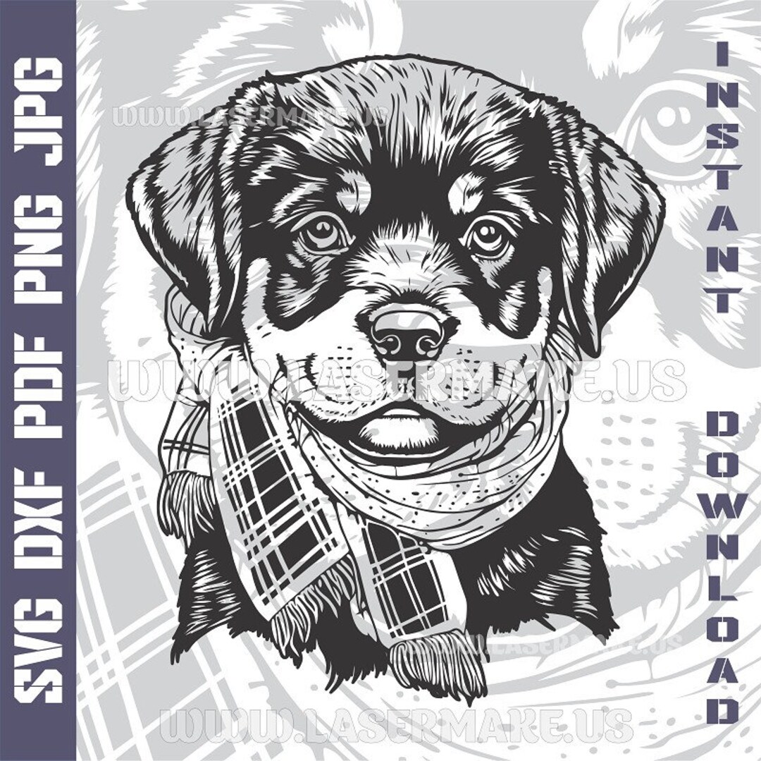 Cute Rottweiler Puppy SVG File | Cut File for Cricut | Printable Png ...