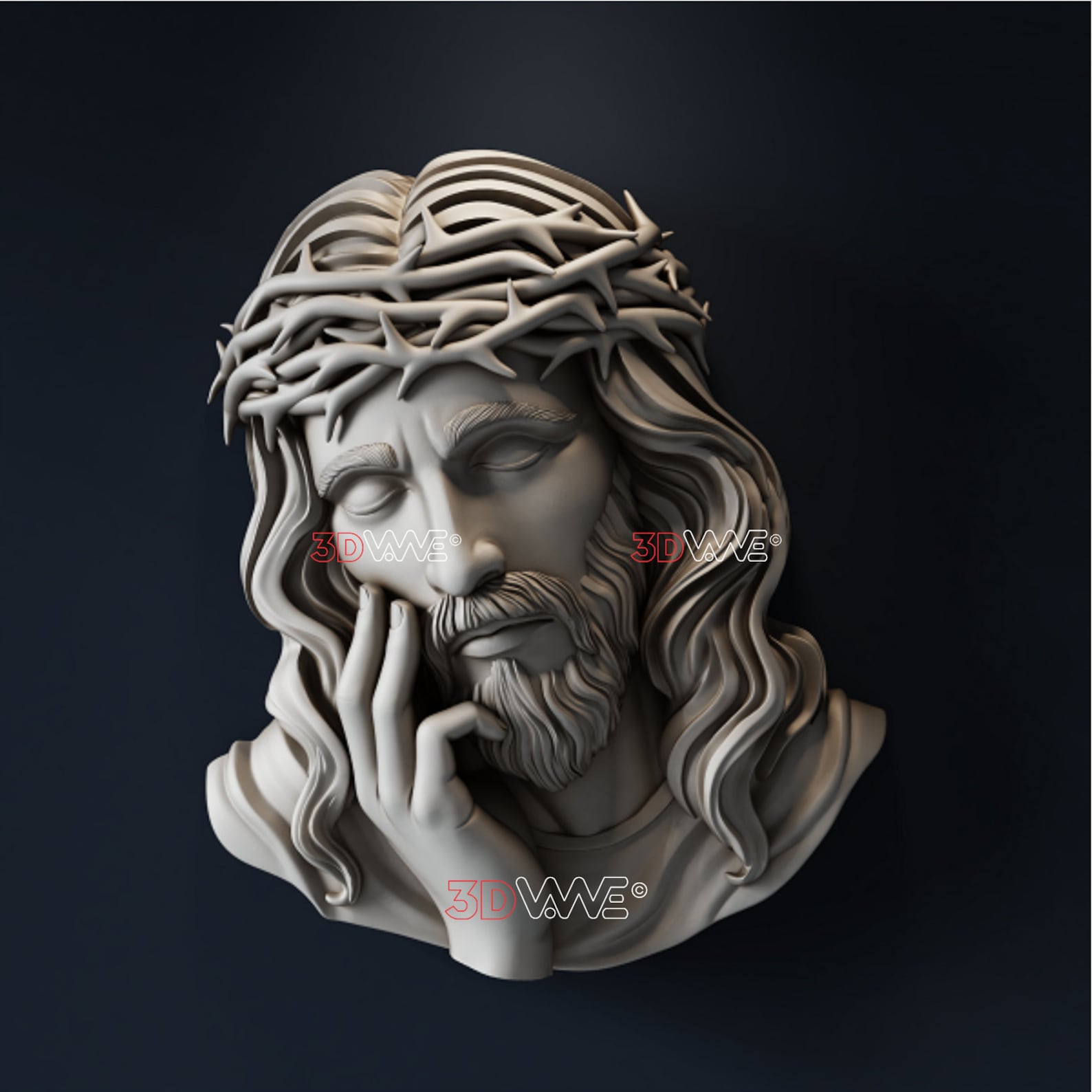 Jesus CNC 3D Model | Christ Bust Wall Decor (digital Download) - Etsy