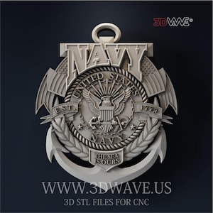 US Navy Badge STL File: CNC Carving Template (digital Files) - Etsy