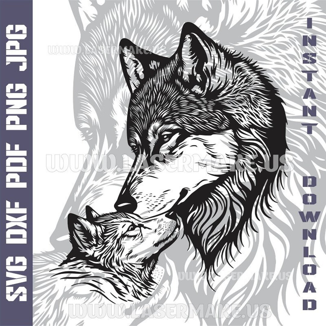 Wolves SVG File Cut File for Cricut Printable Png SVG Dxf Cut Files ...