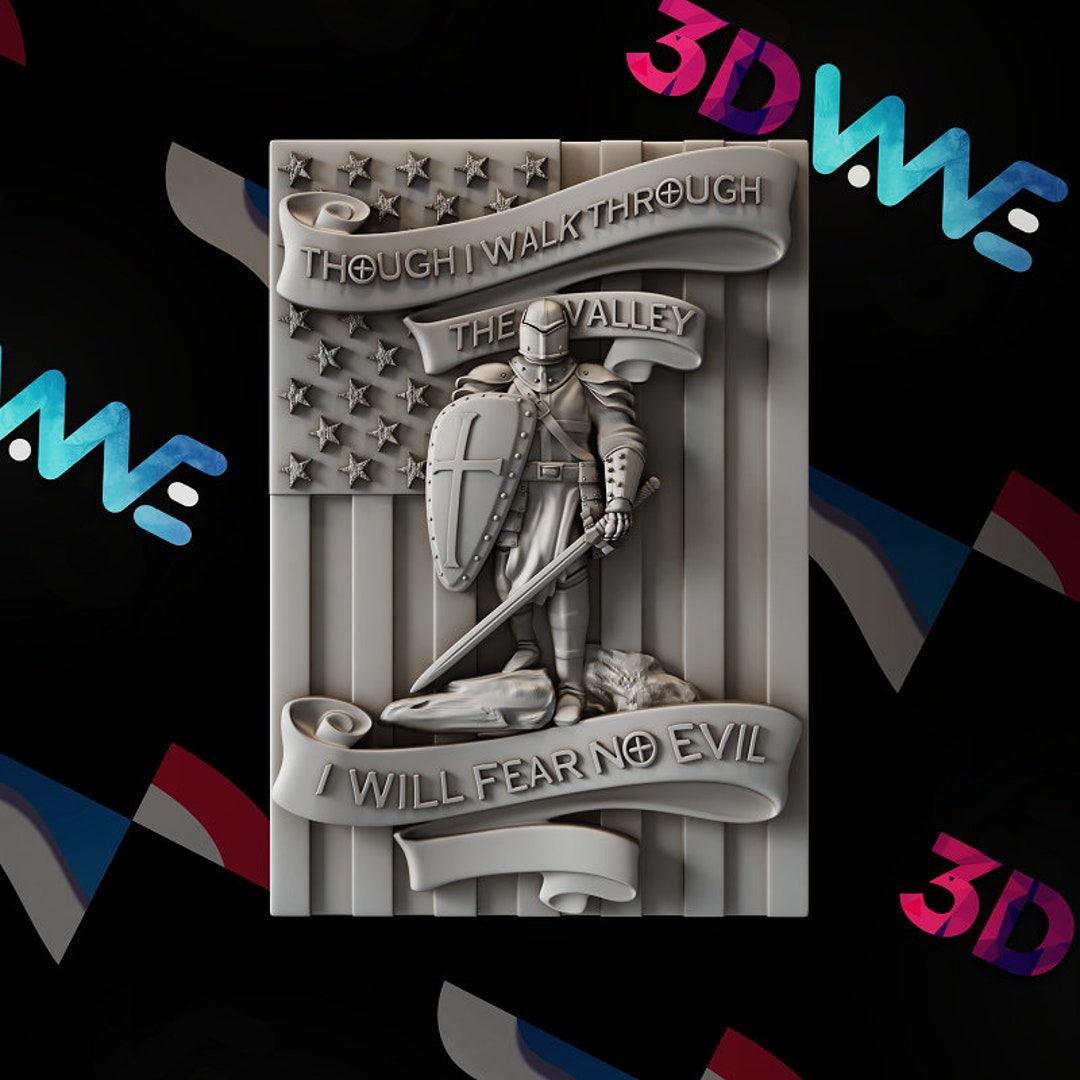 American Knight | God | Bible | 3d Model | STL | CNC Files | Wall Decor ...