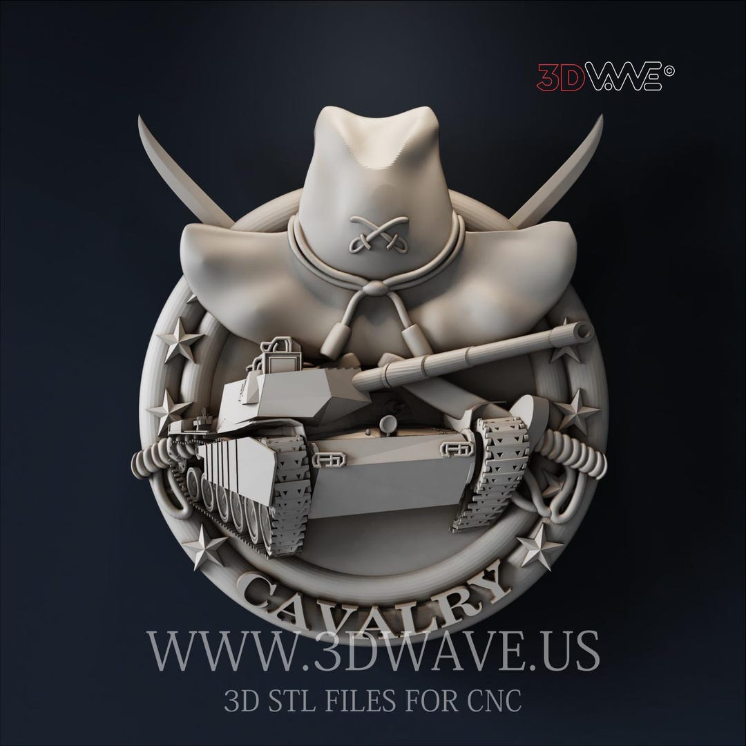 3d US Army Cavalry 3D STL File: CNC Carving Template ( Digital Files ...