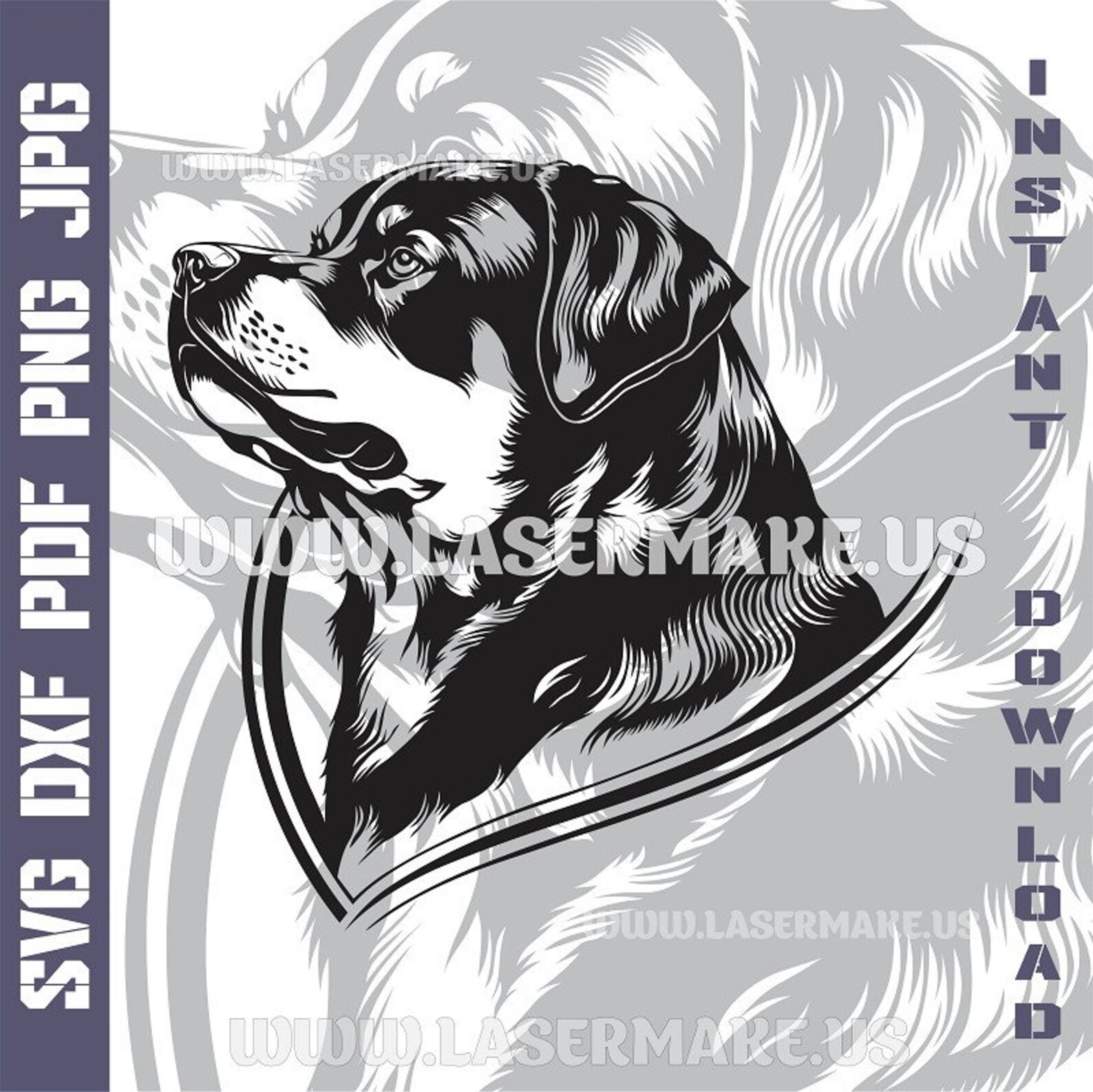 Rottweiler SVG File | Cut File for Cricut | Printable Png| SVG Dxf Cut ...