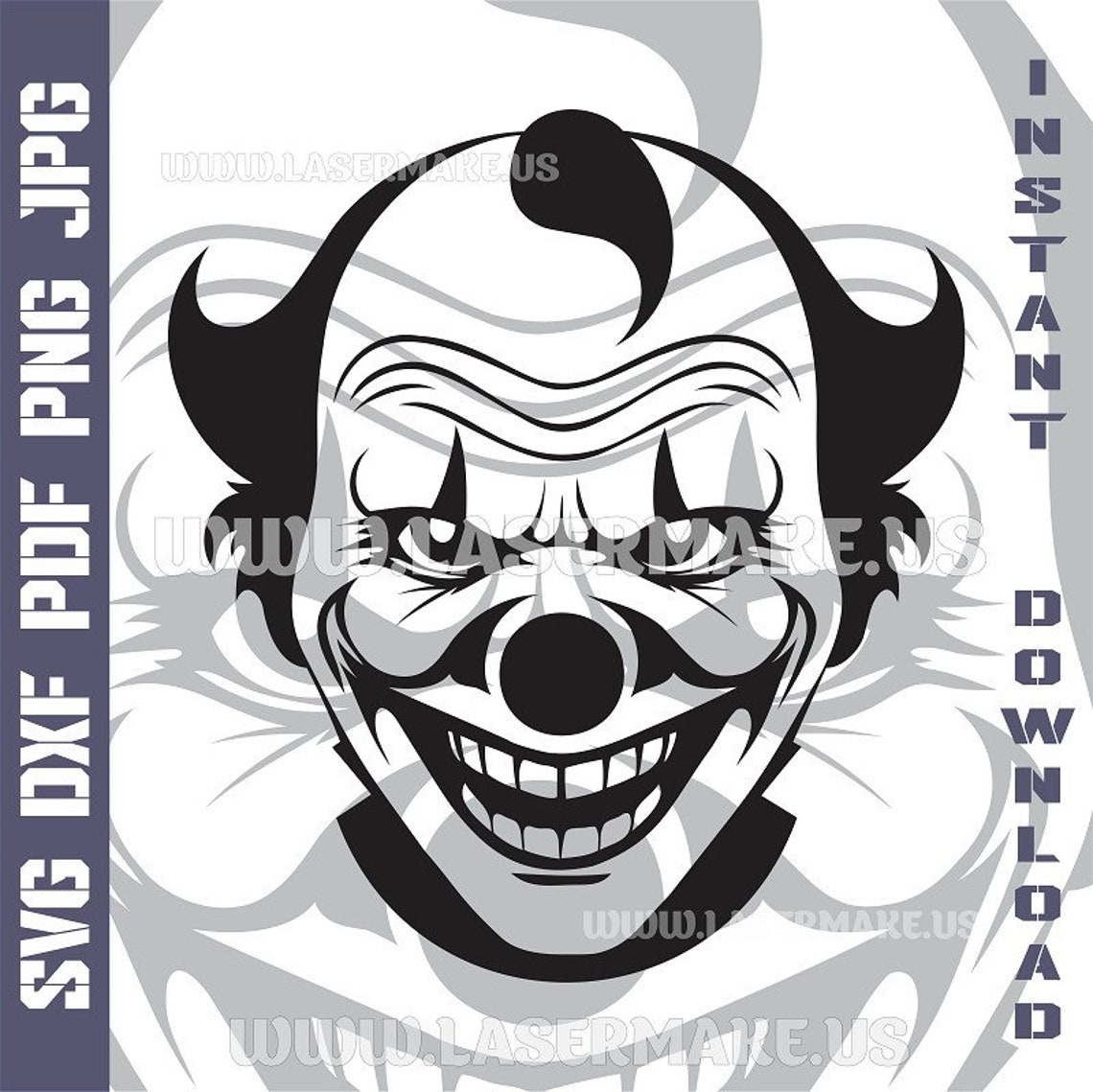 Halloween Clown SVG File | Cut File for Cricut | Printable Png| SVG Dxf ...