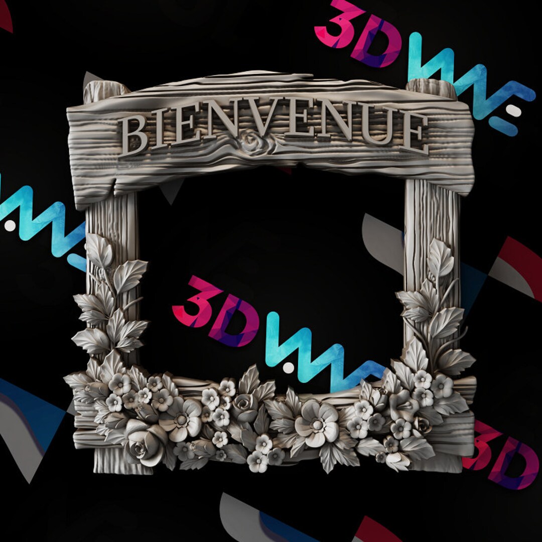Welcome Frame | Picture Frame | 3d Model | STL | CNC Files | Wall Decor ...