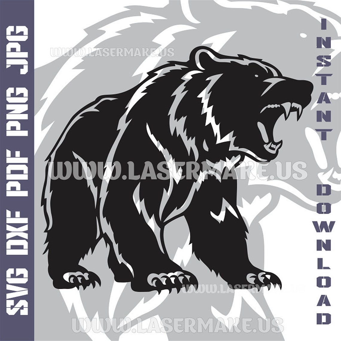 Bear SVG File | Cut File for Cricut | Printable Png| SVG Dxf Cut Files ...