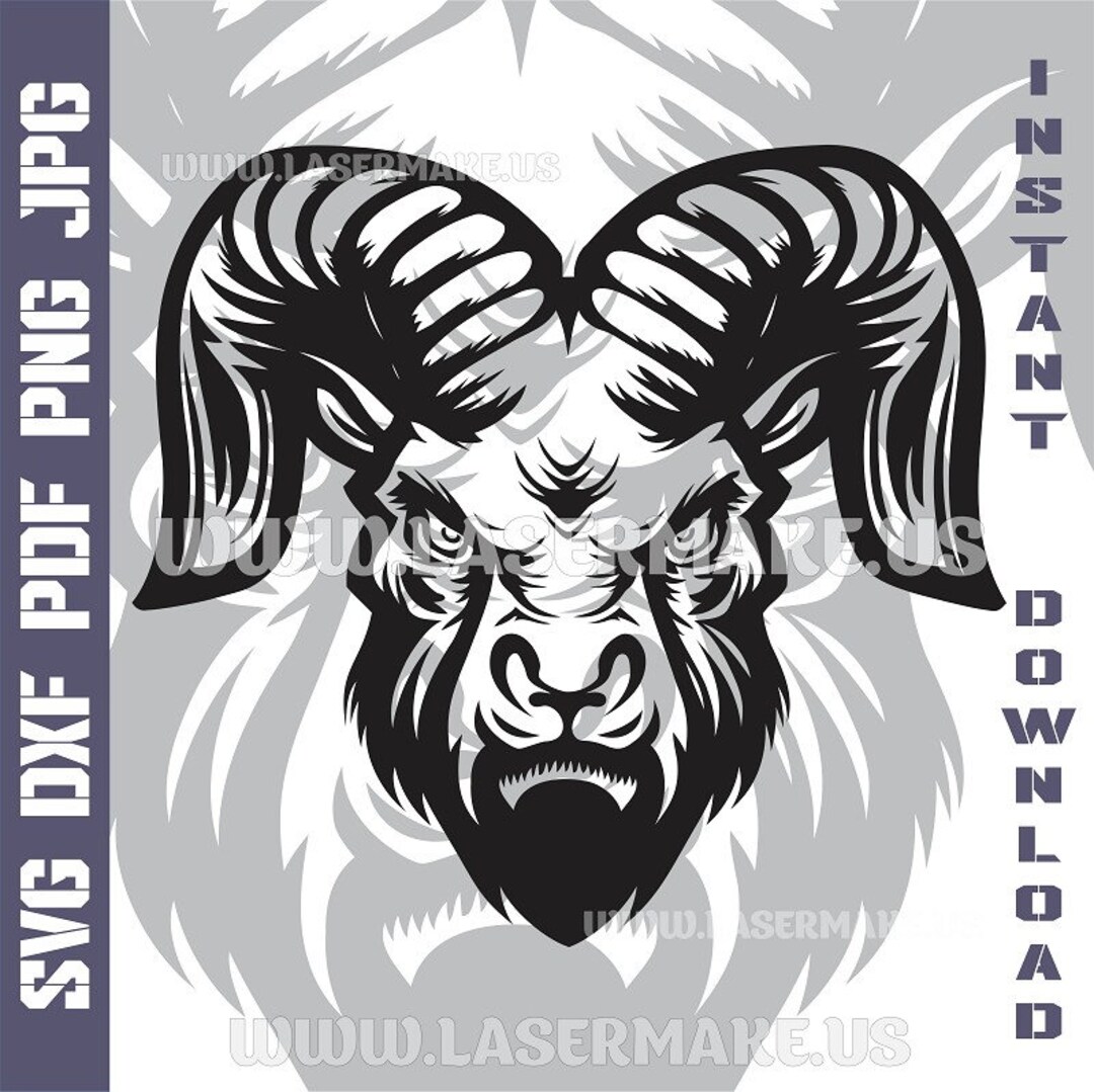 Angry Goat SVG File | Cut File for Cricut | Printable Png| SVG Dxf Cut ...