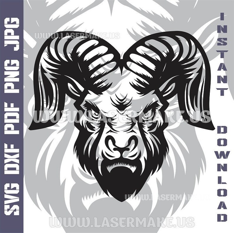 Angry Goat SVG File Cut File for Cricut Printable Png SVG Dxf Cut Files ...