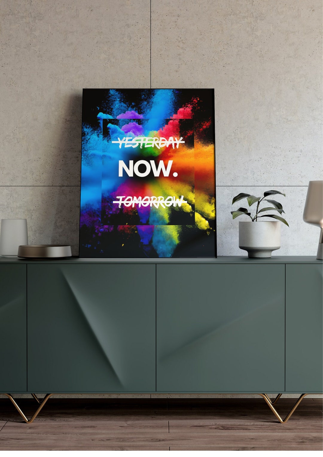 Motivational Poster now Color Explosion - Etsy