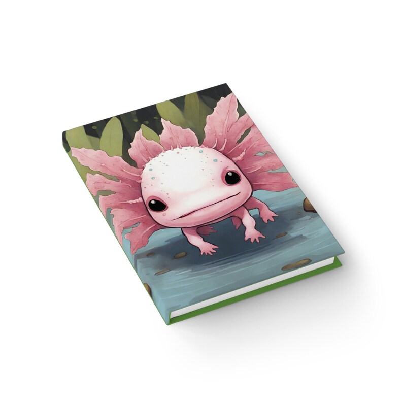 Journal - Notebook: Axolotl Pet Fun Curious Smile Amphibian Aquatic ...