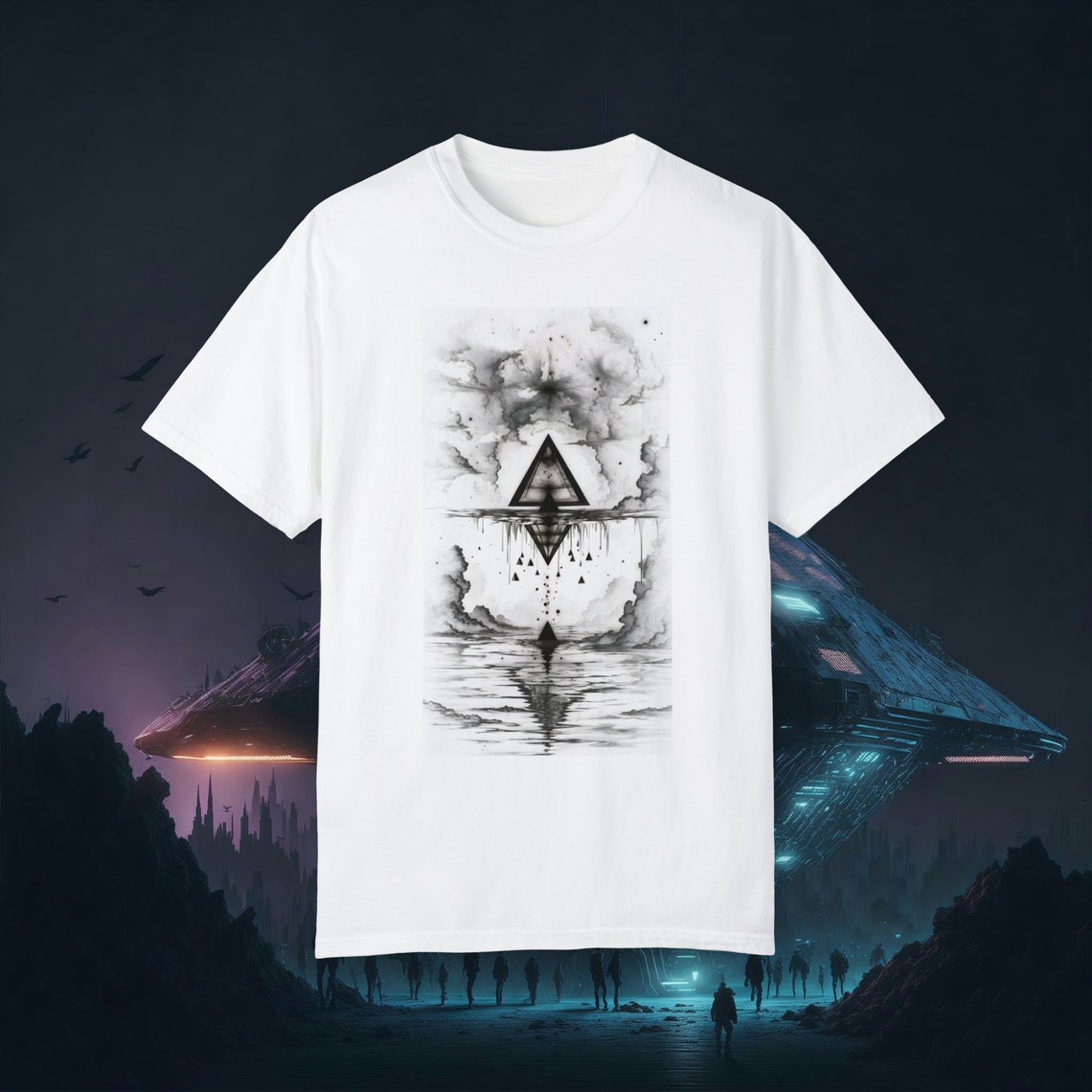 Cool T-shirt, Pyramid Tshirt, Occult T-shirt, Egyptian T-shirt, Pegan T ...