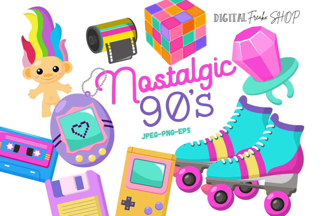 Nostalgic 90s Graphic Graphic Design Element Icons Bold and Nostalgic ...