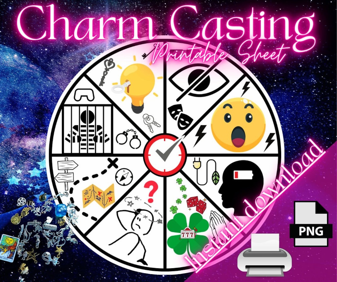 Charm Casting Mat I Beginner Casting Sheet I Divination I Printable I ...