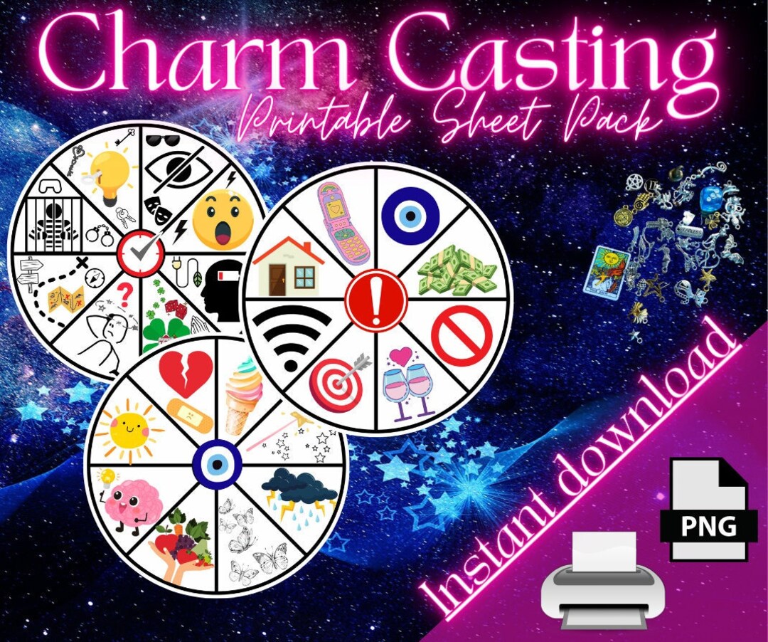 Charm Casting Sheets I Divination Mat I Casting Mat I Printable Pages I ...