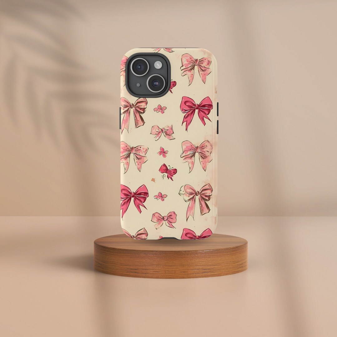 Aesthetic Pink Coquette Tough Phone Case / iPhone 15, 14, 13, 12, 11 ...