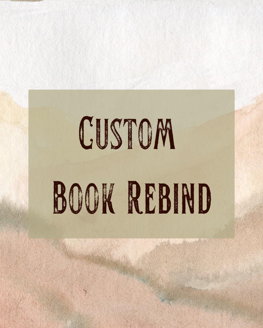 Custom Book Rebind Add-on - Etsy