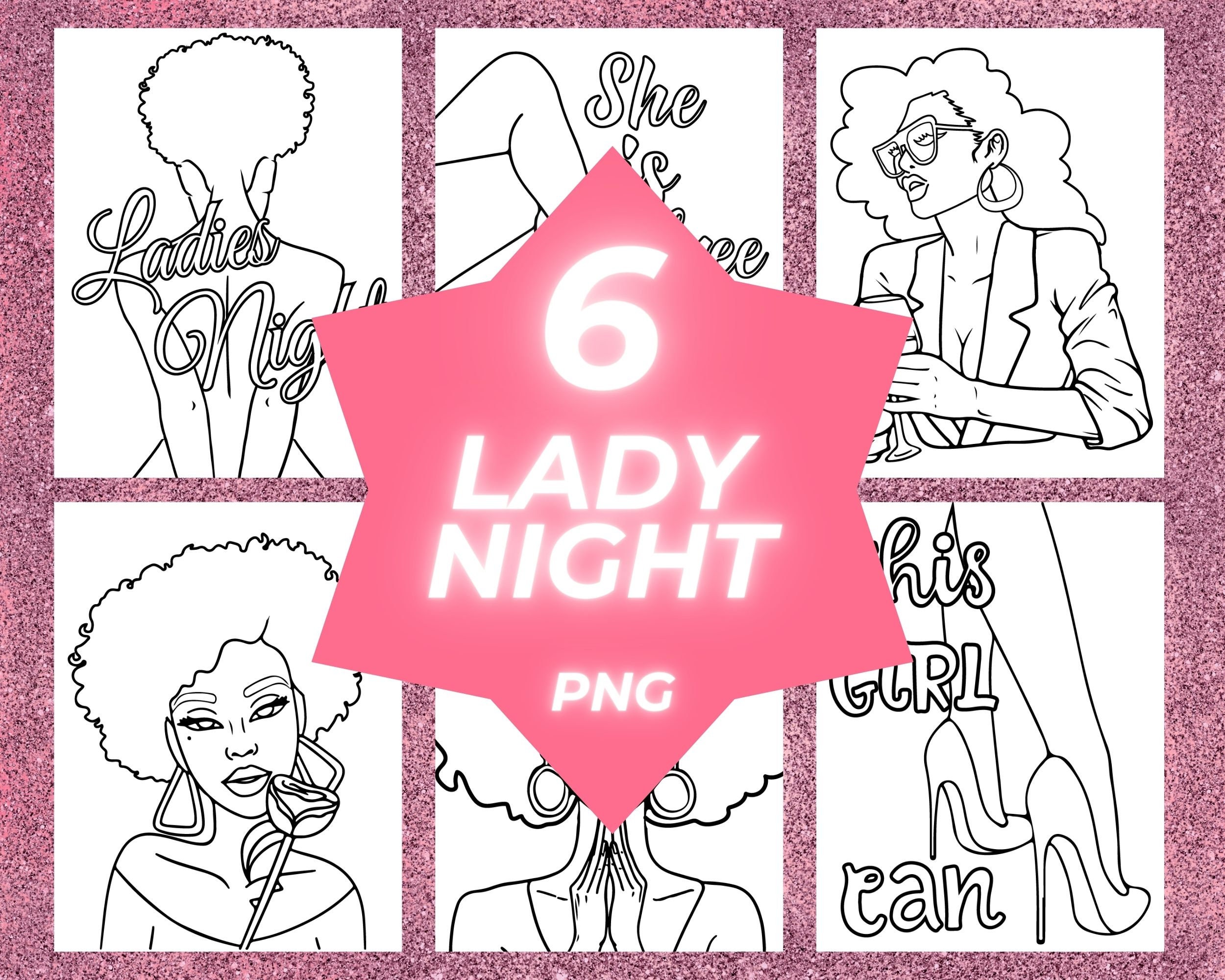 Paint and Sip Ladies Night Diy Paint Kits Pre Drawn Outline Canvas ...